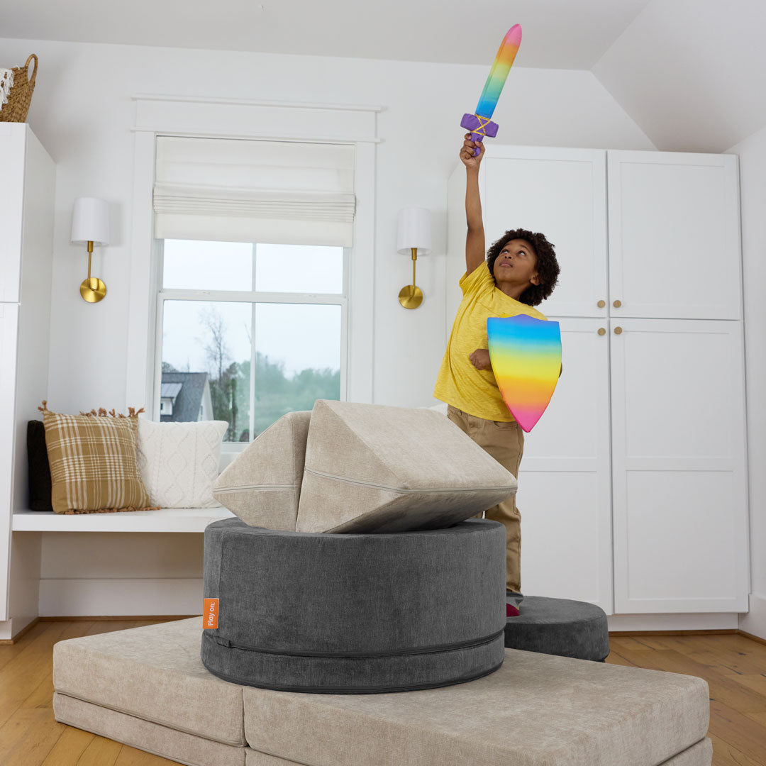 Nugget® accessories: Sarah’s Silks Rainbow Sword & Shield